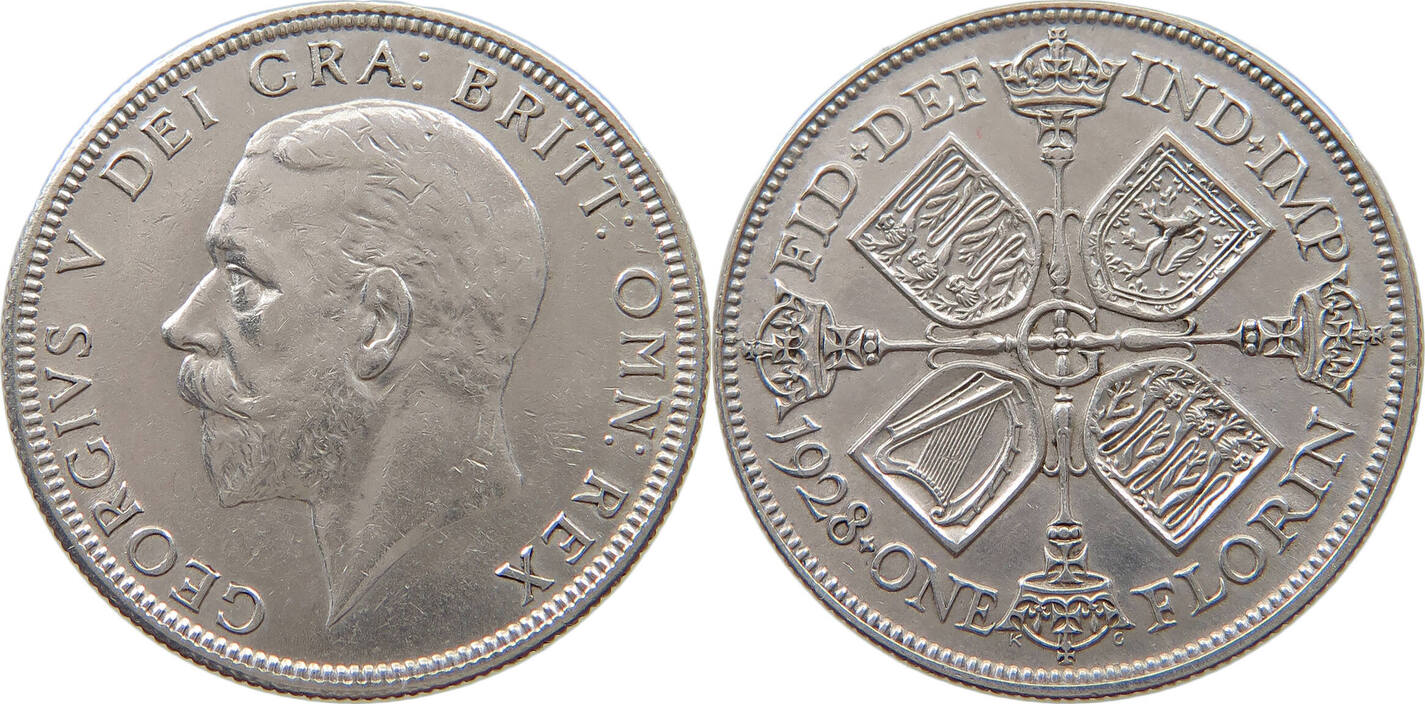 GREAT BRITAIN FLORIN 1928 George V. (1910-1936) SS | MA-Shops