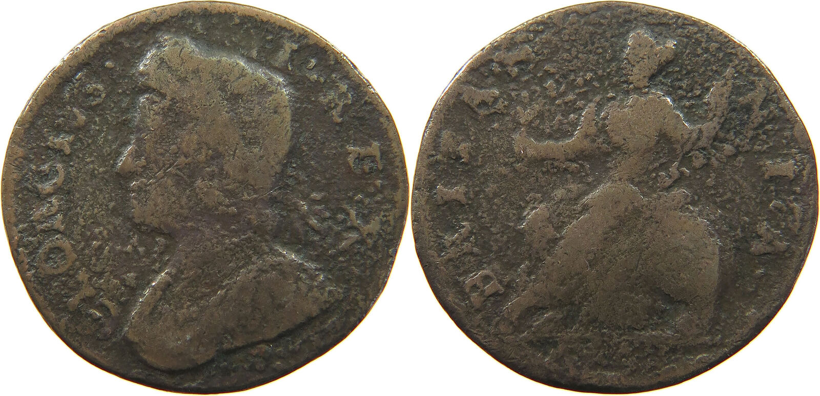 GREAT BRITAIN HALFPENNY George II. 1727-1760. S | MA-Shops