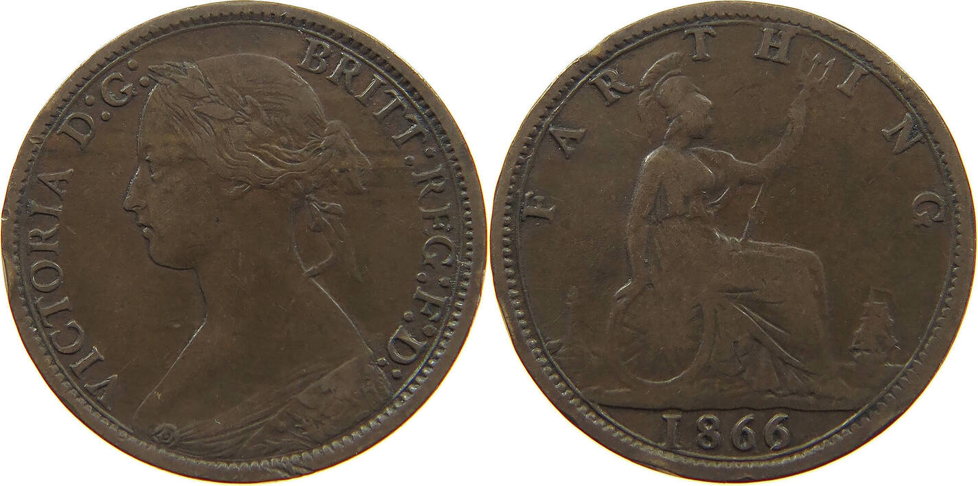 GREAT BRITAIN FARTHING 1866 Victoria 1837-1901 SS- | MA-Shops