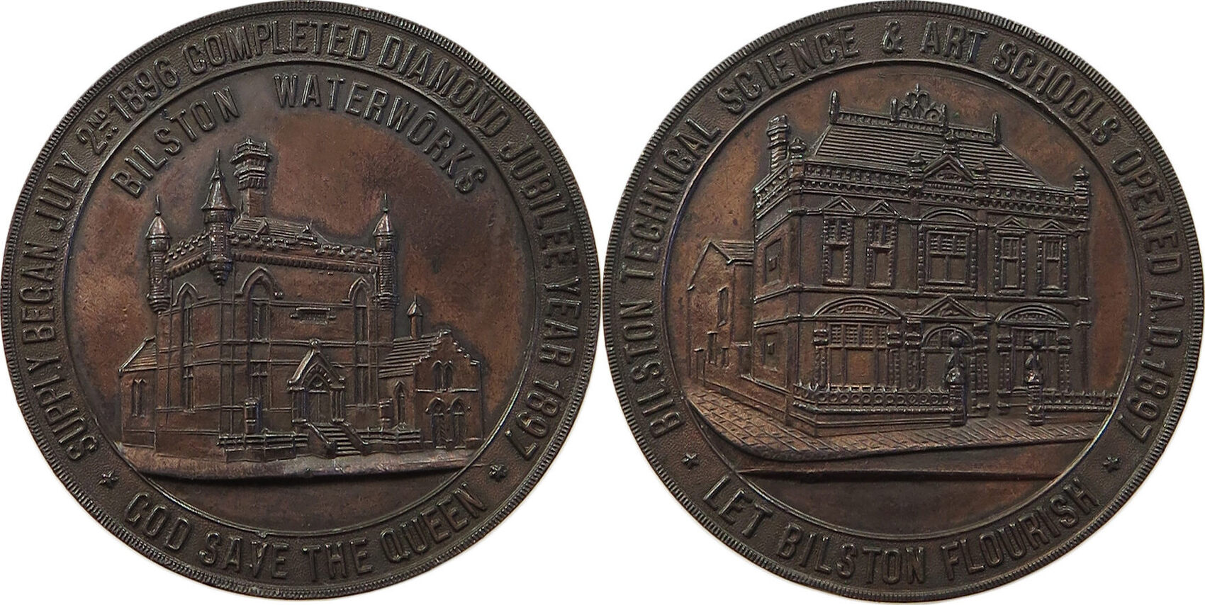 GREAT BRITAIN MEDAL BILSTON WATERWORKS 1897 SS+ | MA-Shops