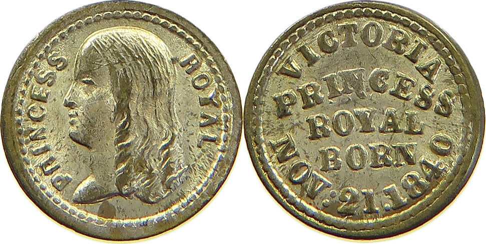 GREAT BRITAIN TOKEN 1840 Victoria 1837-1901 PRINCESS VICTORIA VZ- | MA ...