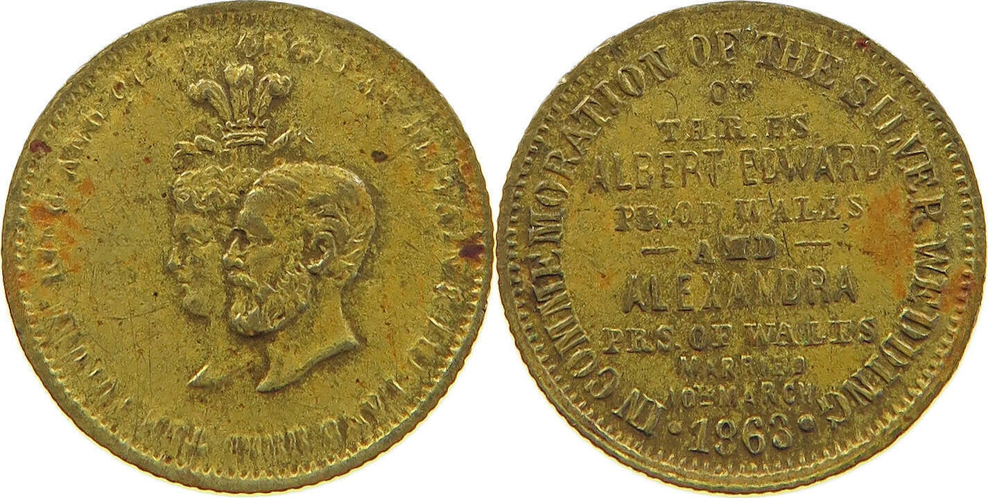 GREAT BRITAIN MODEL TOKEN 1888 Victoria 1837-1901 ALBERT EDWARD ...