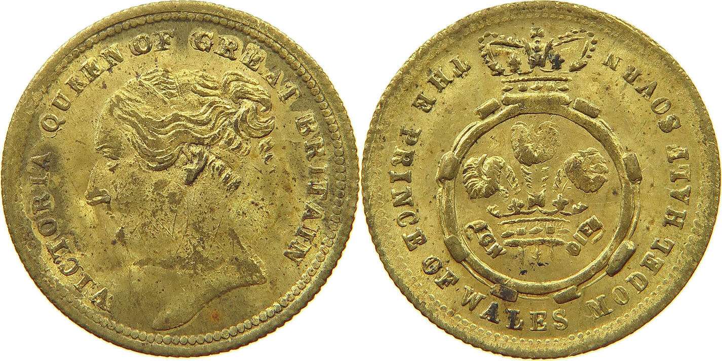 GREAT BRITAIN Victoria 1837-1901 TOKEN MODEL PRINCE OF WALES / VICTORIA ...