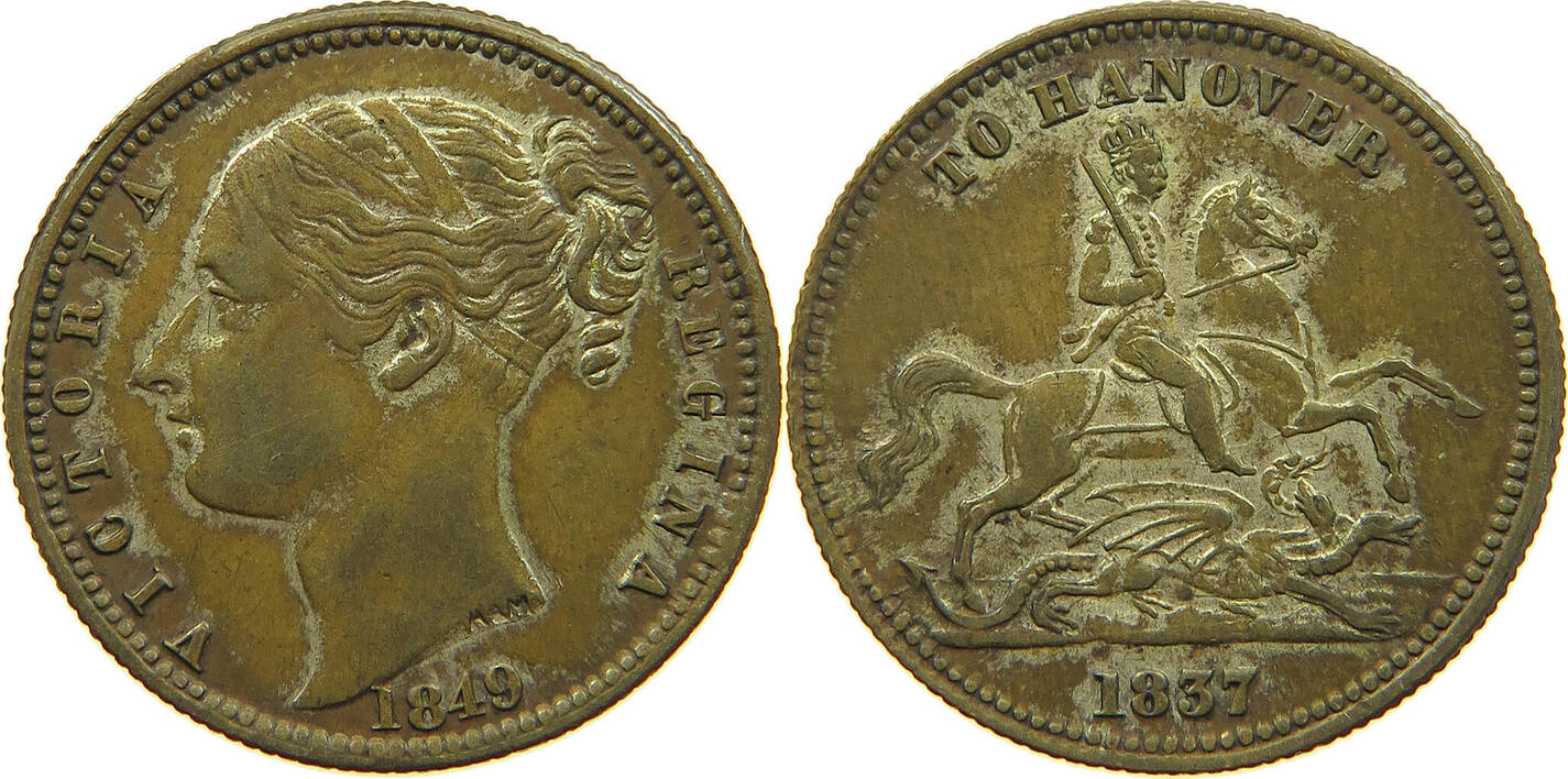 GREAT BRITAIN TOKEN 1849 Victoria 1837-1901 TO HANNOVER SS | MA-Shops