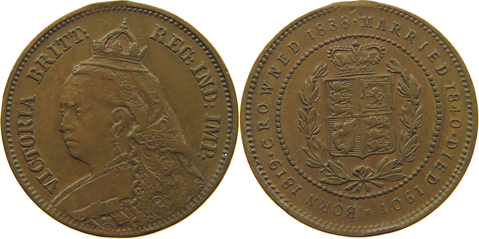 GREAT BRITAIN TOKEN 1901 Victoria 1837-1901 SS | MA-Shops