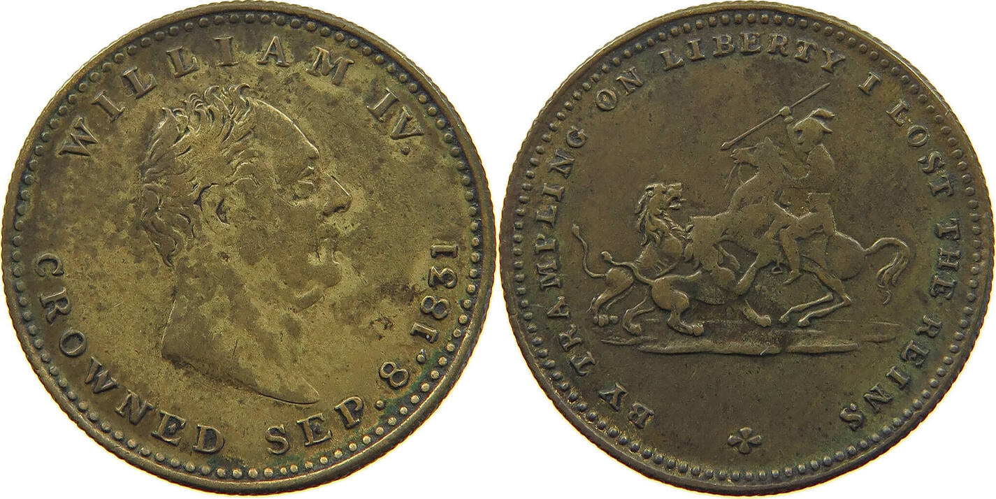 GREAT BRITAIN TOKEN 1831 WILLIAM IV. (1830-1837) SS- | MA-Shops