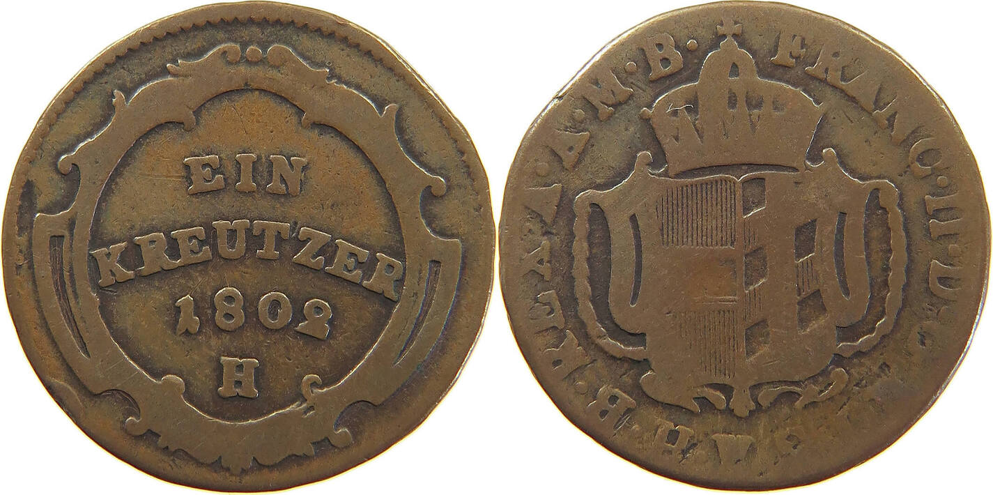 HAUS HABSBURG KREUZER 1802 H FRANZ II. 1792-1835 S | MA-Shops