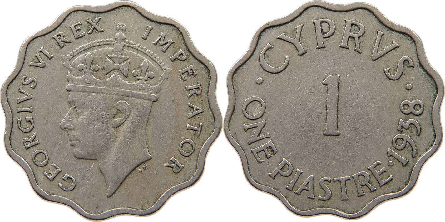 CYPRUS PIASTRE 1938 George VI. (1936-1952) SS | MA-Shops