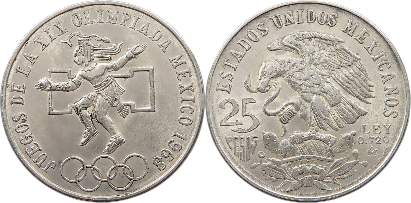 MEXICO 25 PESOS 1968 SS+ | MA-Shops