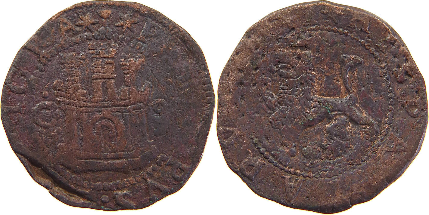 SPAIN 2 MARAVEDIS FELIPE II. 1556-1598 S | MA-Shops