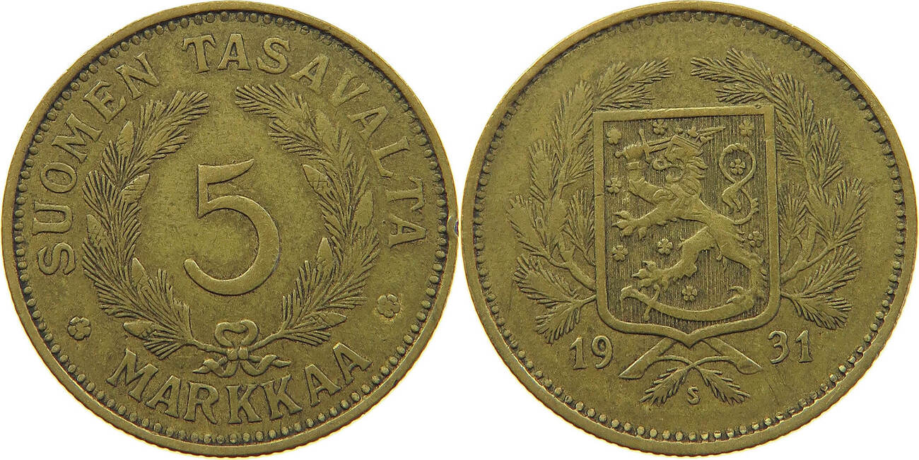 FINLAND 5 MARKKAA 1931 SS | MA-Shops