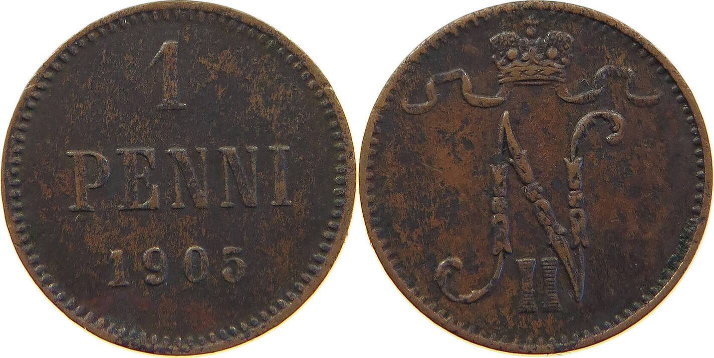 FINLAND PENNI 1905 Nikolaus II. (1894-1917) SS | MA-Shops