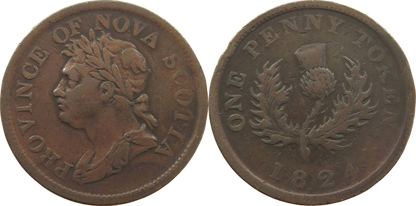 CANADA PENNY TOKEN 1824 Victoria 1837-1901 NOVA SCOTIA S | MA-Shops