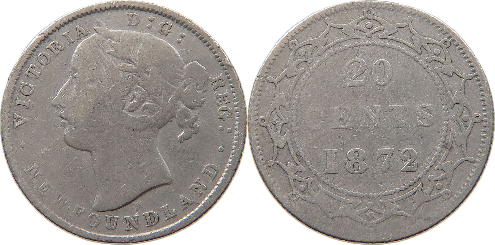 CANADA 20 CENTS 1872 Victoria 1837-1901 NEWFOUNDLAND S | MA-Shops