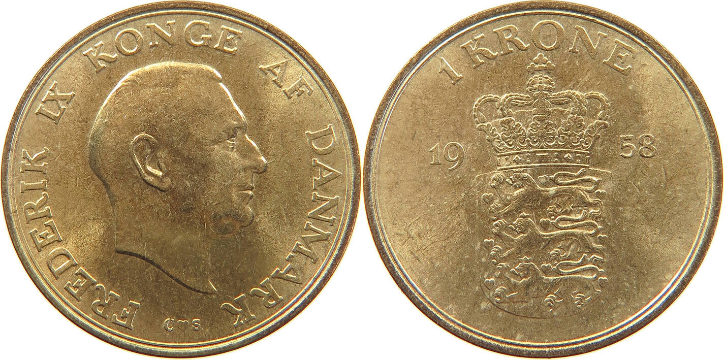 DENMARK KRONE 1958 Frederik IX. 1947-1972 SS-VZ | MA-Shops