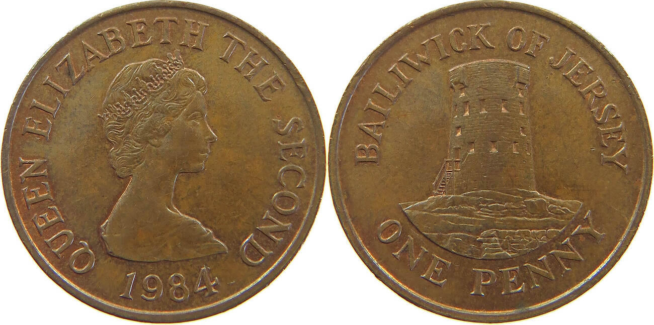 JERSEY PENNY 1984 Elizabeth II. (1952-) SS-VZ | MA-Shops