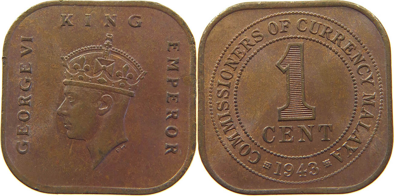 MALAYA CENT 1943 George VI. (1936-1952) SS | MA-Shops