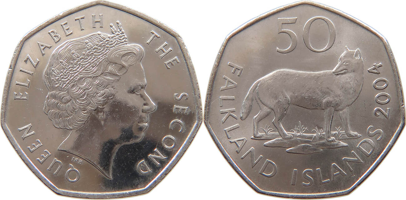 FALKLAND ISLANDS 50 PENCE 2004 Elizabeth II. (1952-2022) SS+ | MA-Shops