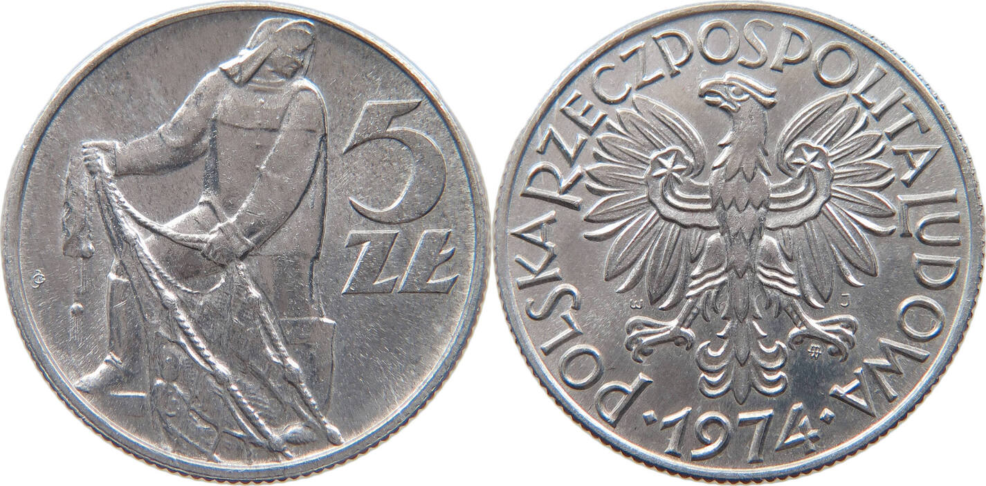 POLAND 5 ZLOTYCH 1974 VZ | MA-Shops