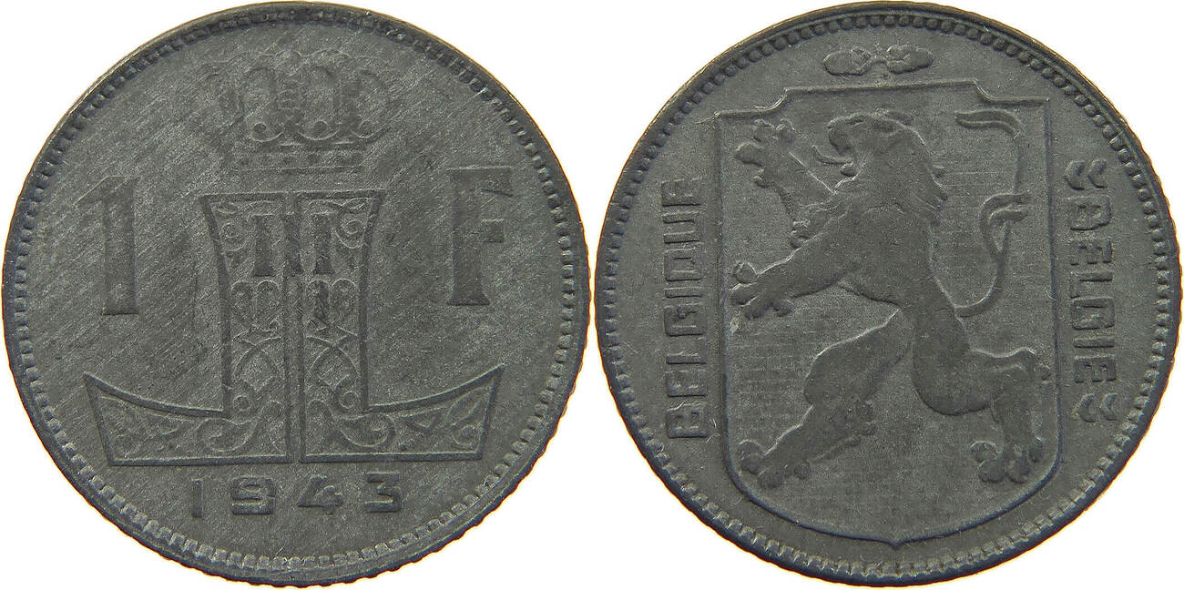 BELGIUM FRANC 1943 LEOPOLD III. (1934-1951) SS | MA-Shops