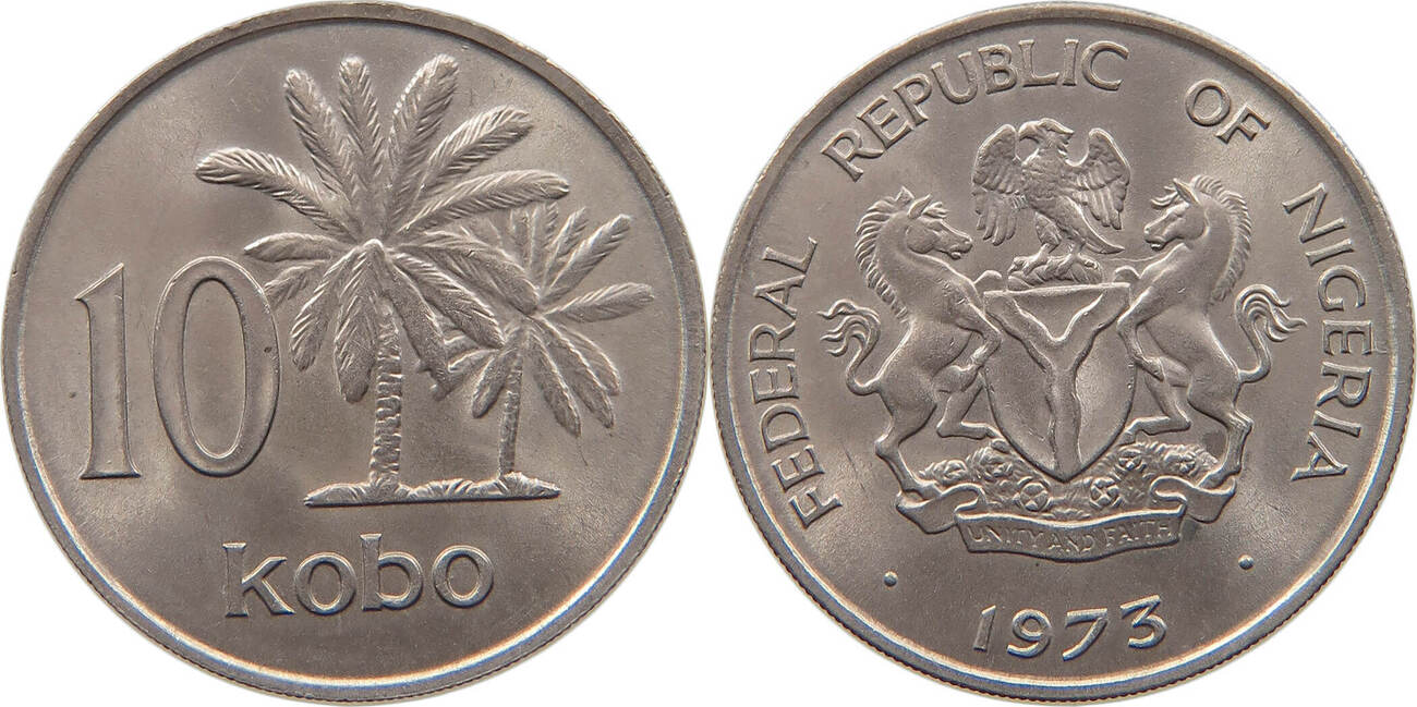 NIGERIA 10 KOBO 1973 VZ | MA-Shops