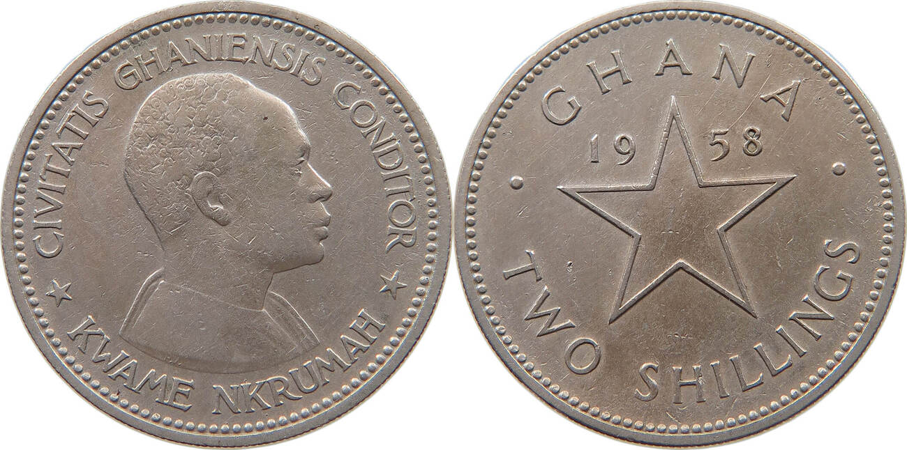 GHANA 2 SHILLINGS 1958 SS | MA-Shops
