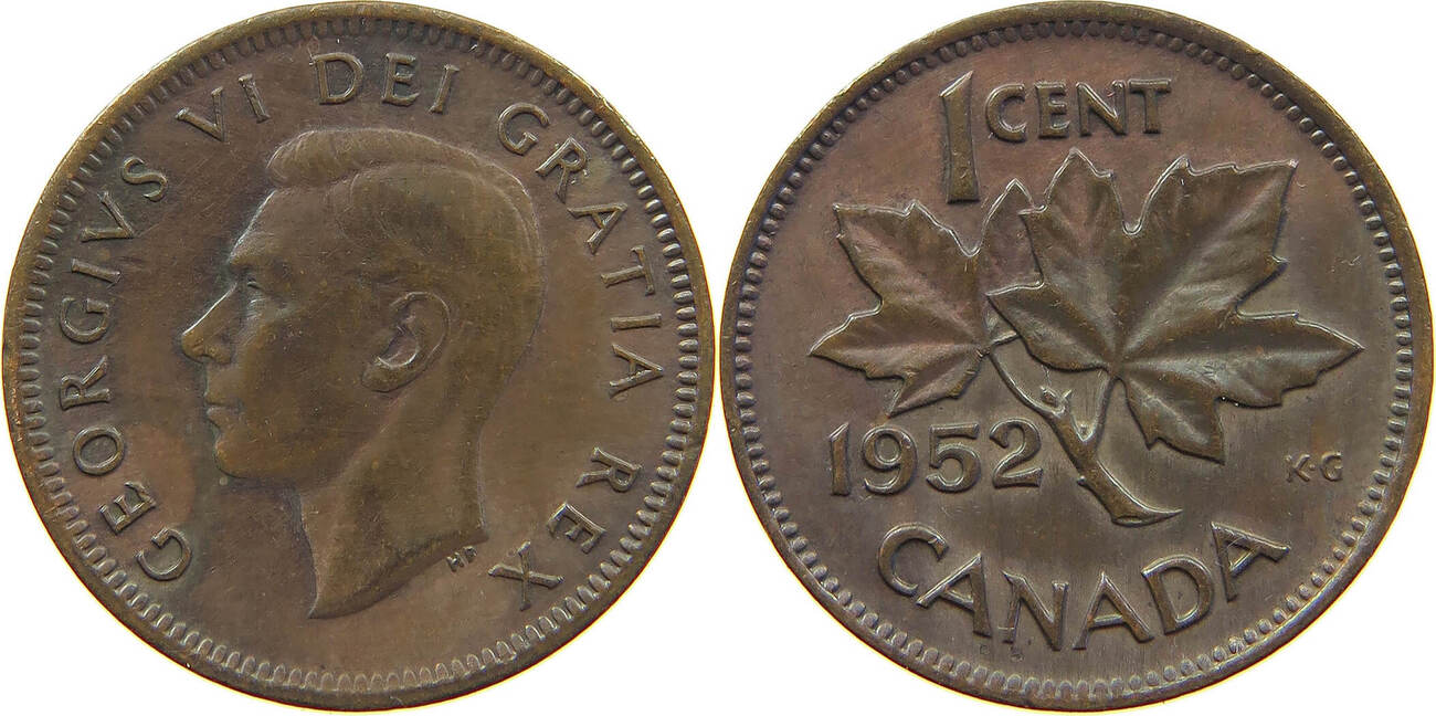 CANADA CENT 1952 George VI. (1936-1952) SS | MA-Shops