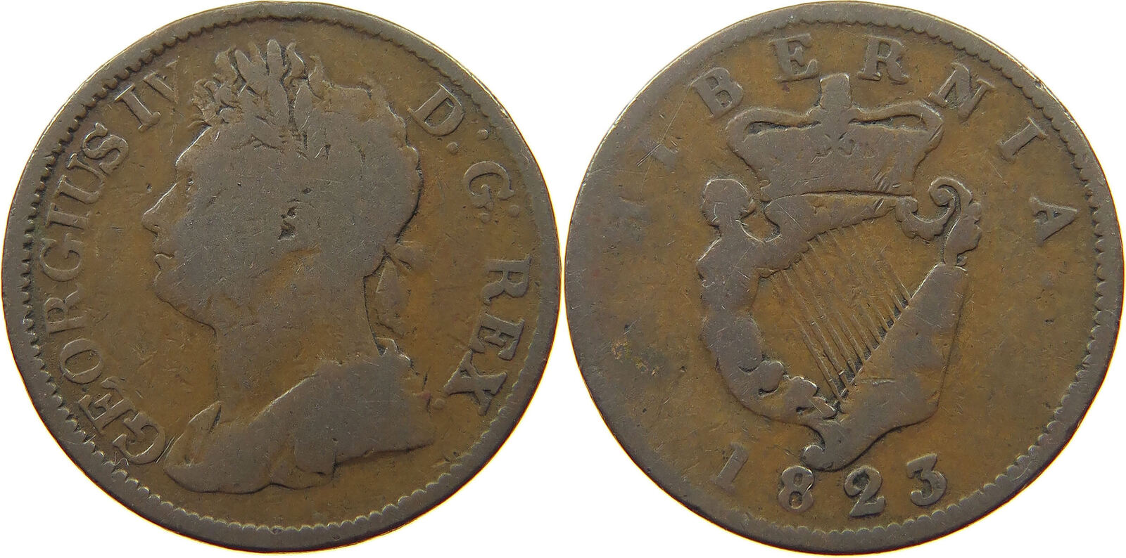 IRELAND 1/2 PENNY 1823 George IV. (1820-1830) S | MA-Shops