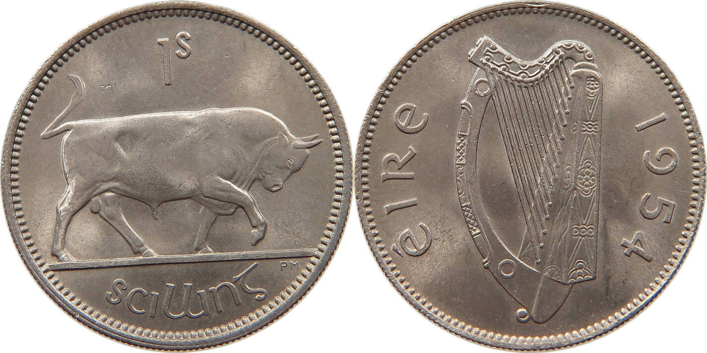 IRELAND SHILLING 1954 VZ- | MA-Shops