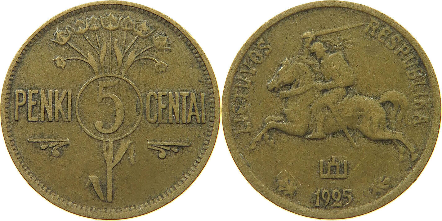 LITHUANIA 5 CENTAI 1925 SS | MA-Shops