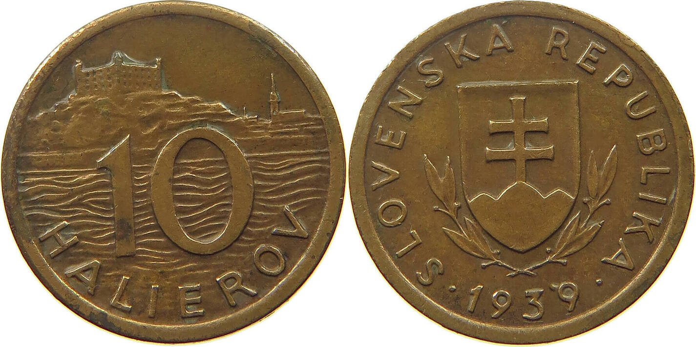 SLOVAKIA 10 HALIEROV 1939 SS | MA-Shops