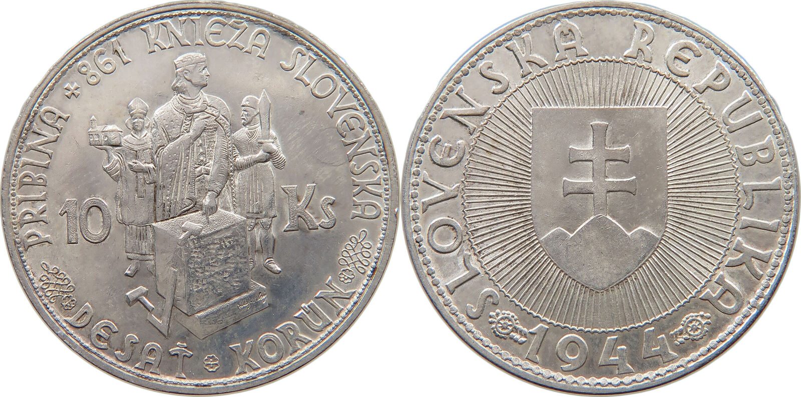 SLOVAKIA 10 KORUN 1944 VZ | MA-Shops