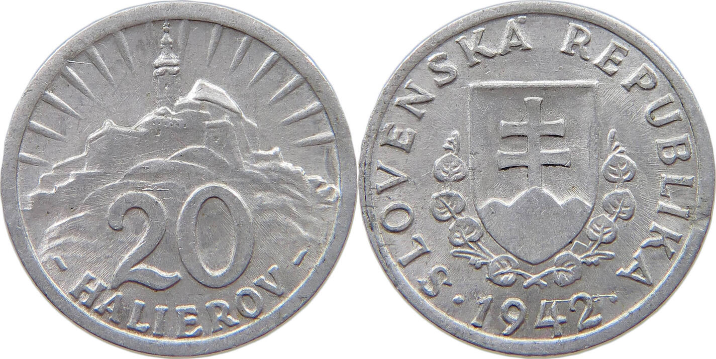 SLOVAKIA 20 HALIEROV 1942 SS | MA-Shops