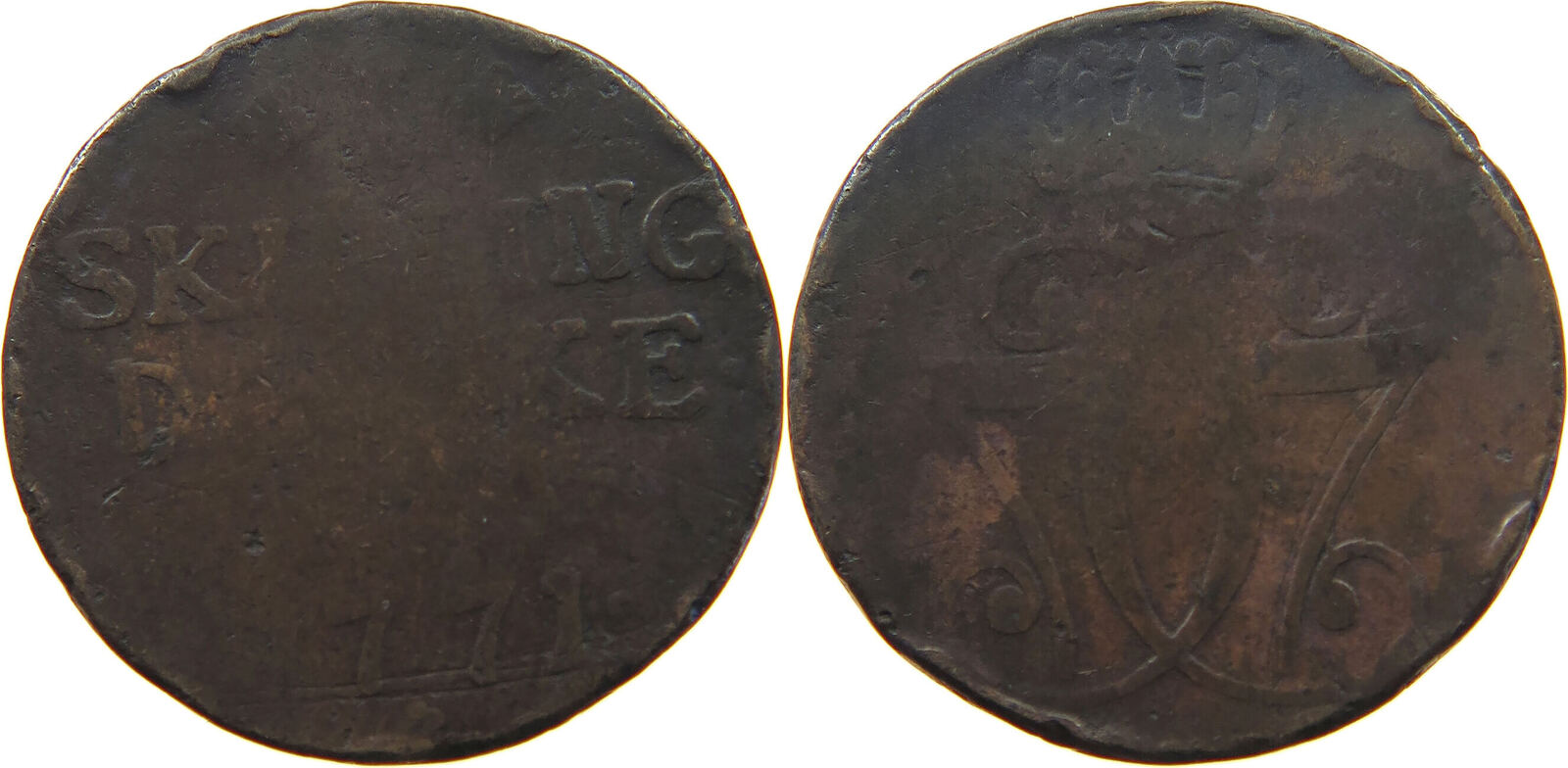 DENMARK SKILLING 1771 Christian VII. (1766-1808) G | MA-Shops