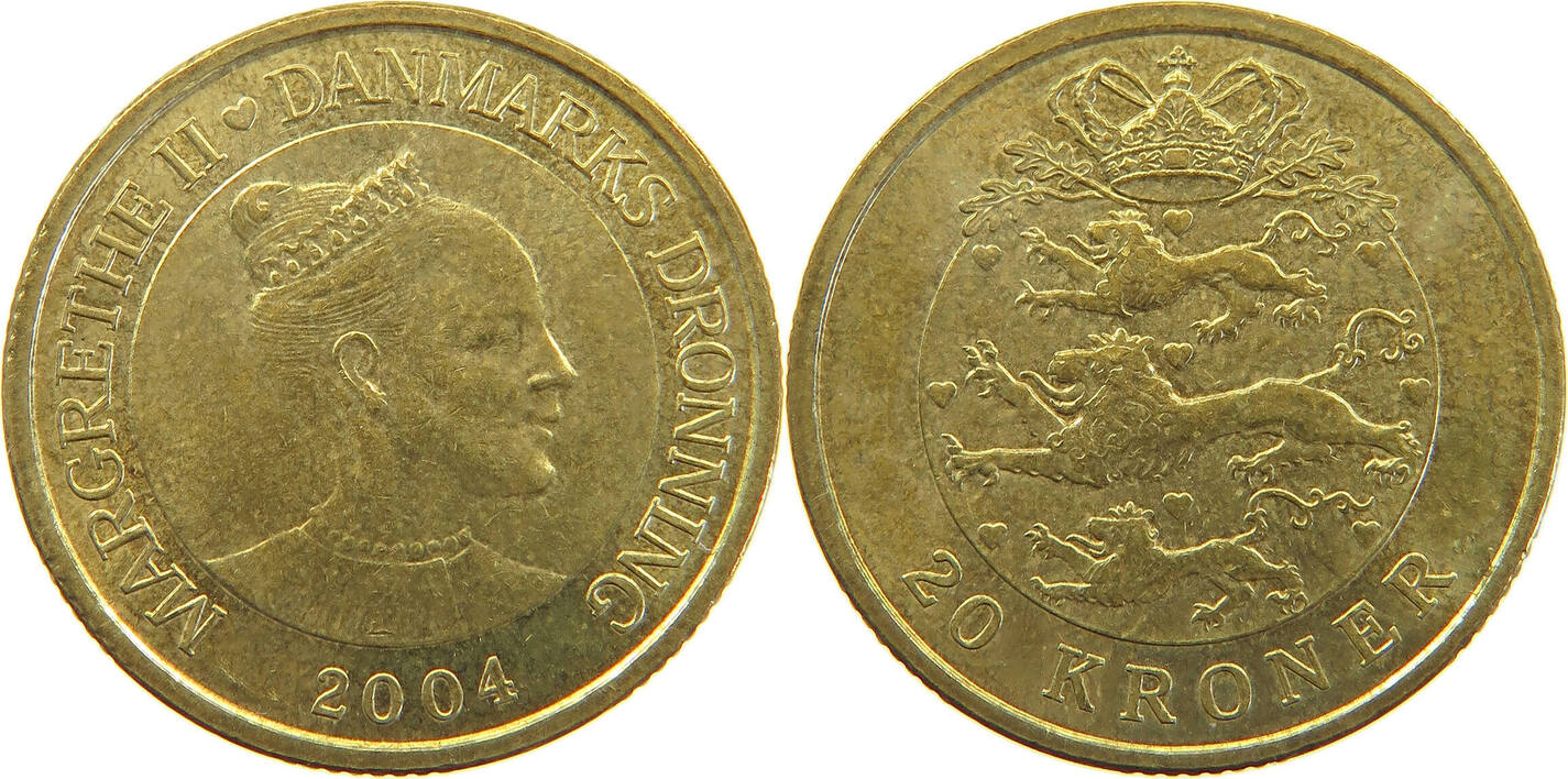 DENMARK 20 KRONER 2004 Margrethe II. 1972- VZ | MA-Shops