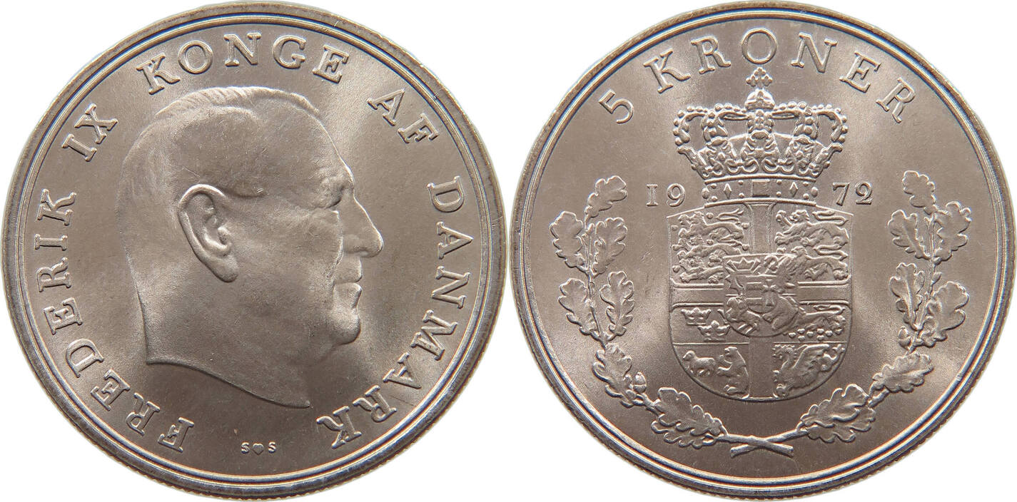 DENMARK 5 KRONER Margrethe II. 1972- VZ | MA-Shops