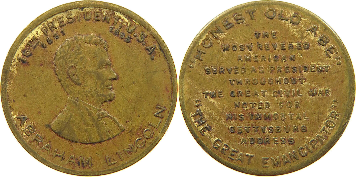 UNITED STATES OF AMERICA TOKEN ABRAHAM LINCOLN SS | MA-Shops