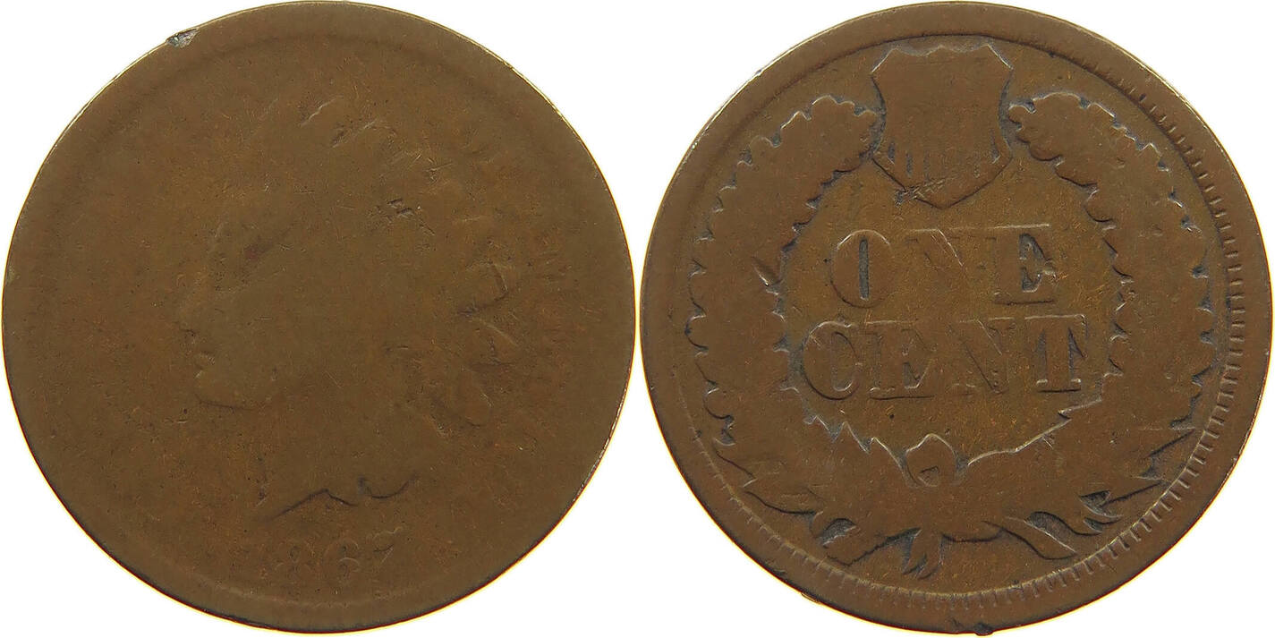 UNITED STATES OF AMERICA CENT 1867 INDIAN HEAD S | MA-Shops