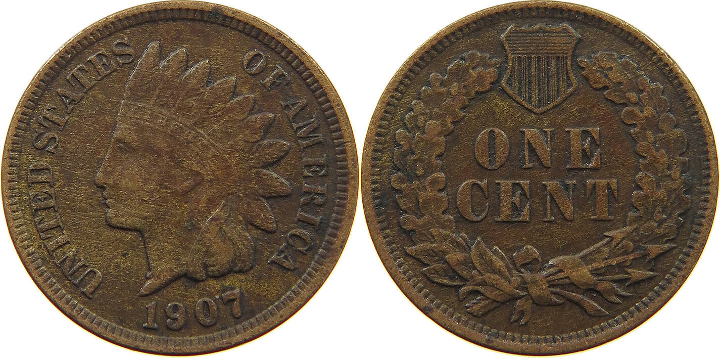 UNITED STATES OF AMERICA CENT 1907 INDIAN HEAD SS | MA-Shops