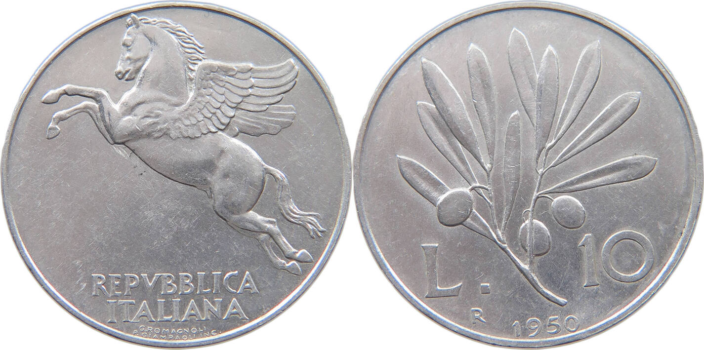 ITALY 10 LIRE 1950 SS | MA-Shops