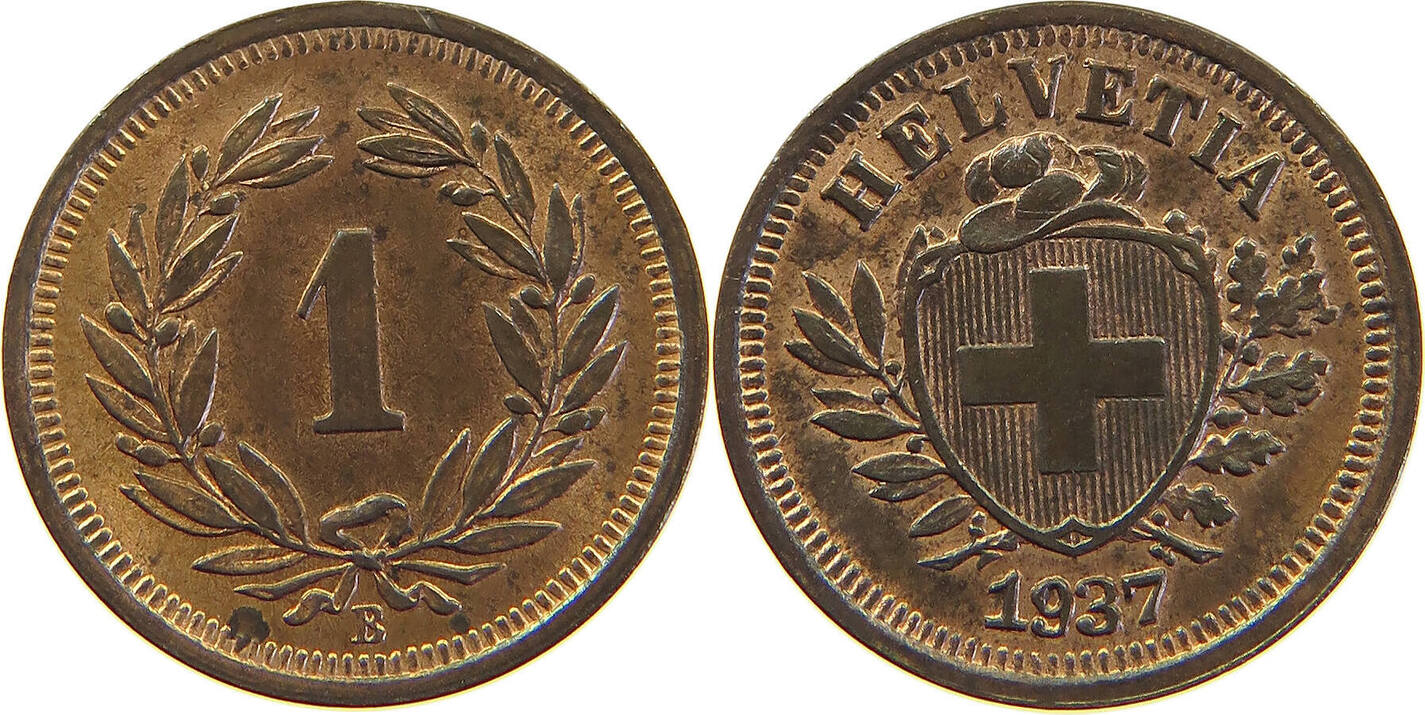 SCHWEIZ RAPPEN 1937 VZ | MA-Shops