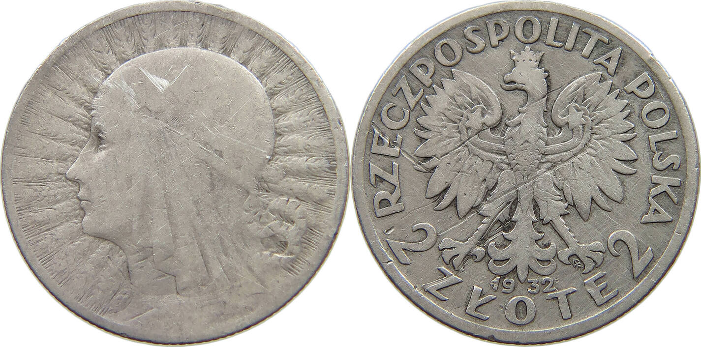 POLAND 2 ZLOTE 1932 S | MA-Shops