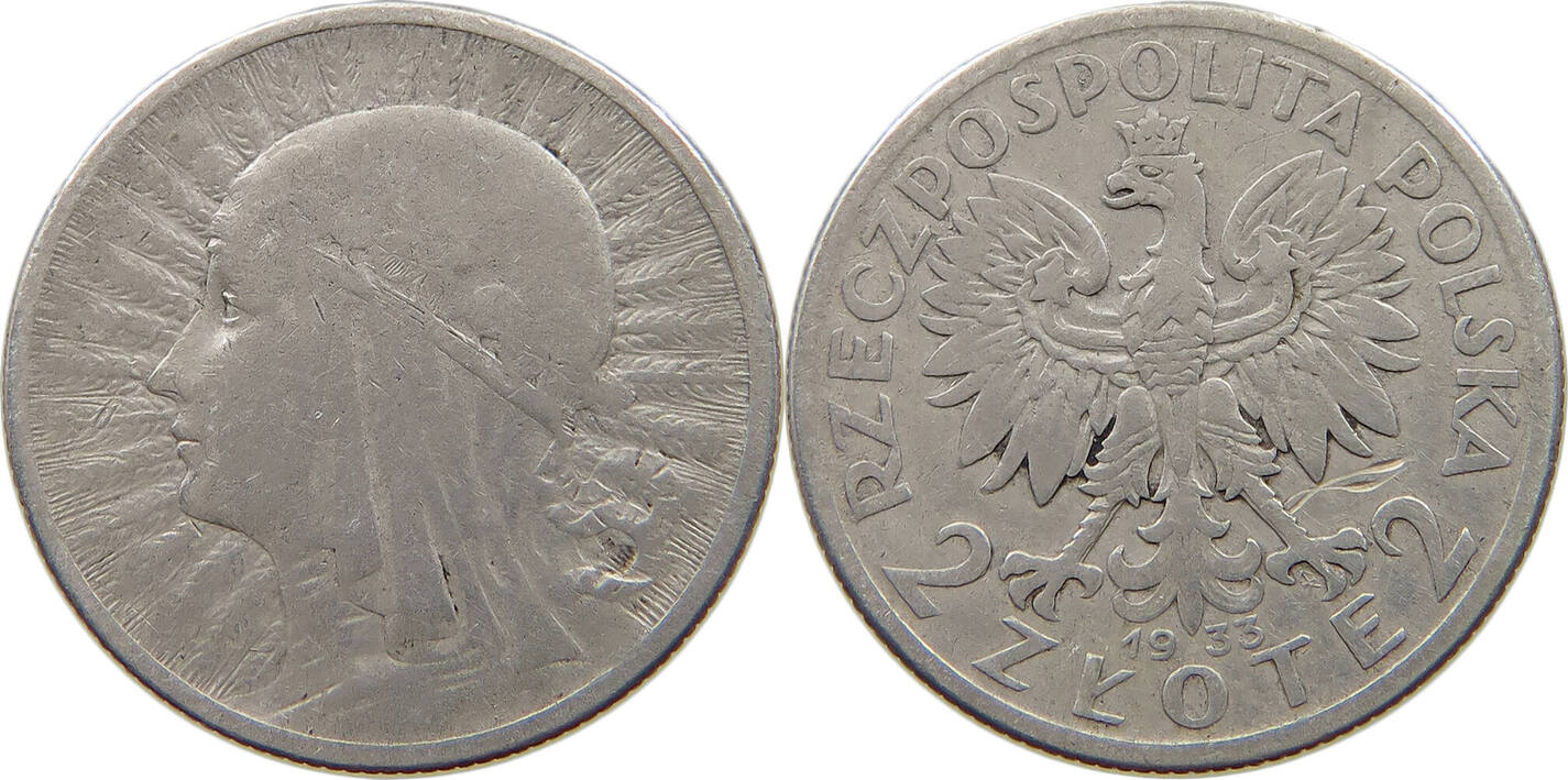 POLAND 2 ZLOTE 1933 SS | MA-Shops