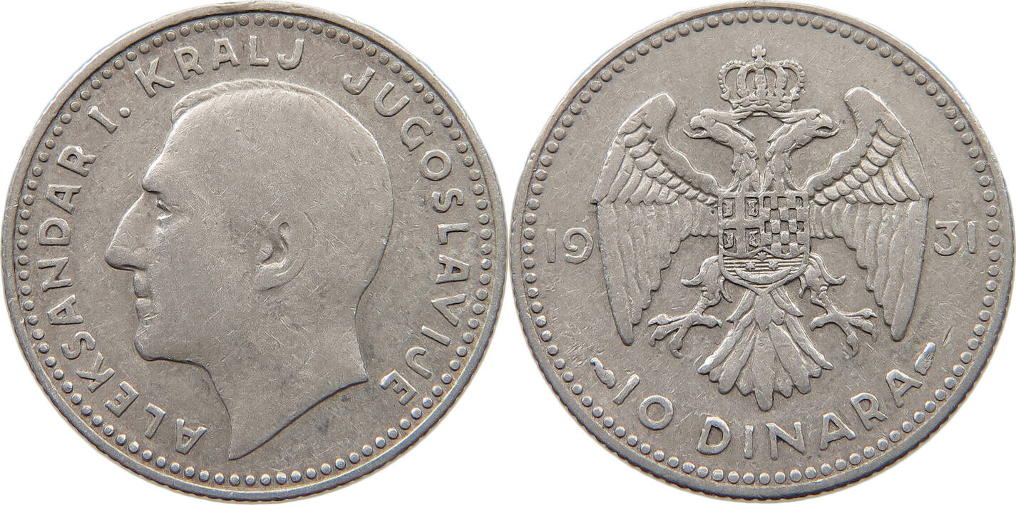 YUGOSLAVIA 10 DINARA 1931 ALEXANDER I (1921–1934) SS | MA-Shops