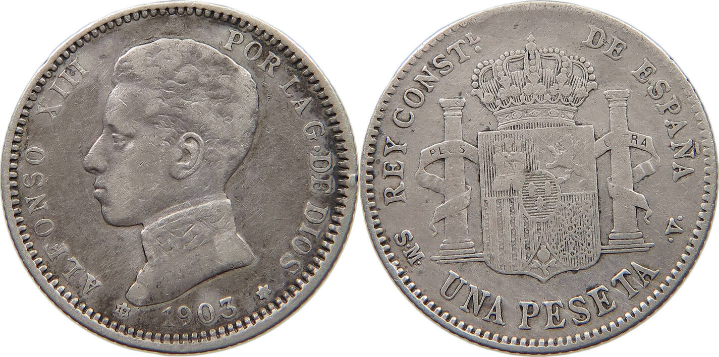SPAIN PESETA 1903 Alfonso XIII. (1886–1941) SS | MA-Shops