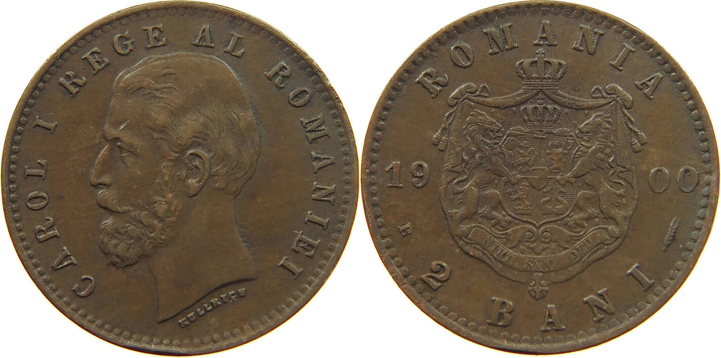 ROMANIA 2 BANI 1900 Carol I. 1866-1914 SS | MA-Shops