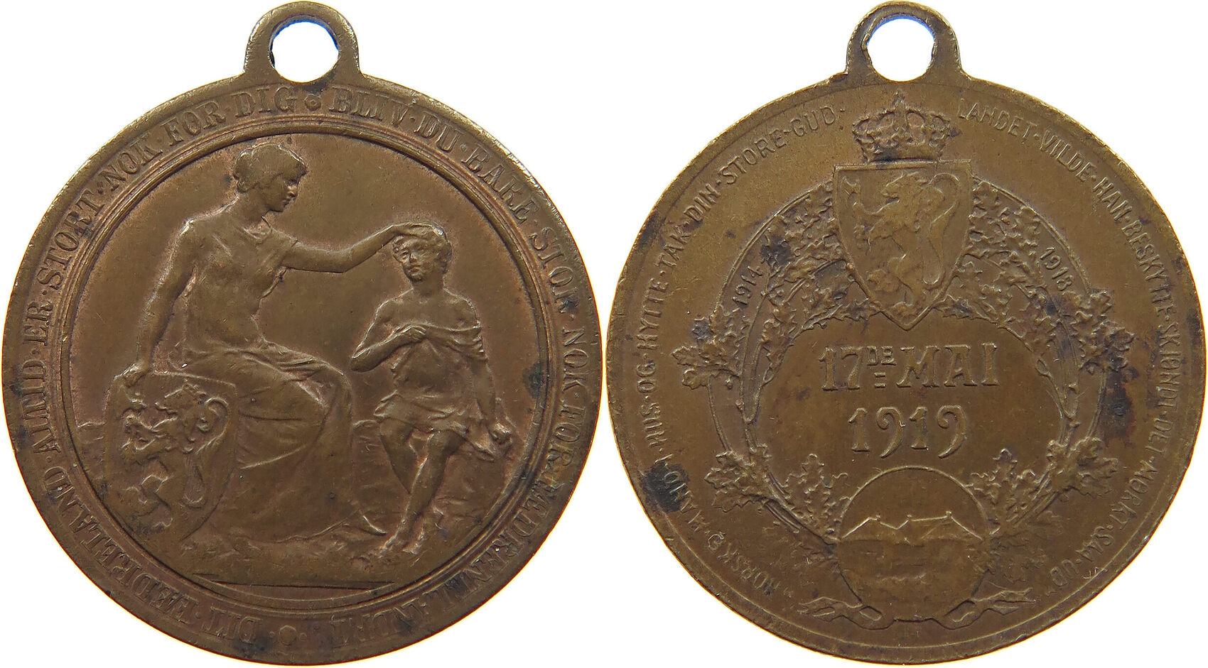 NORWAY MEDAL HAAKON VII. 1905-1957 17. MAI 1919 SS | MA-Shops