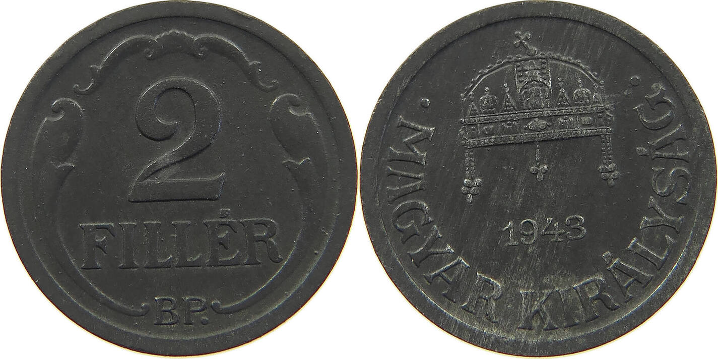 HUNGARY 2 FILLER 1943 Admiral Miklos Horty 1920-1944. SS+ | MA-Shops