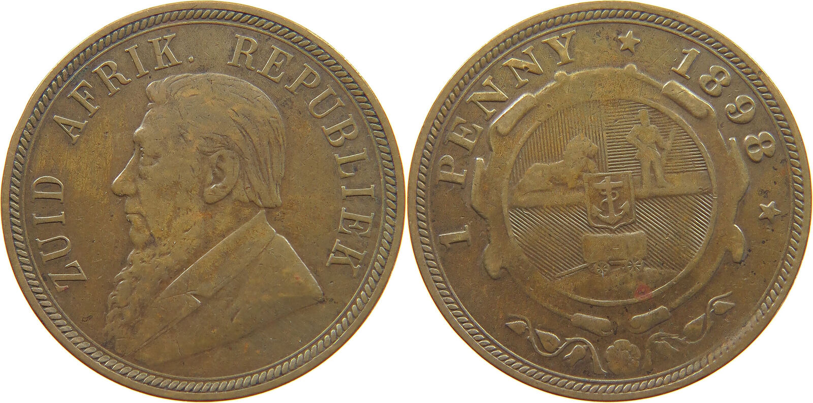 SOUTH AFRICA PENNY 1898 SS | MA-Shops