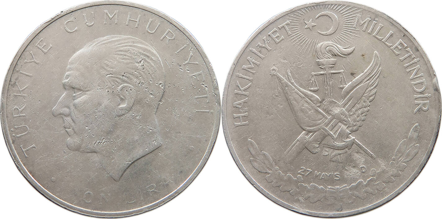 TURKEY 10 LIRA 1960 S-SS | MA-Shops